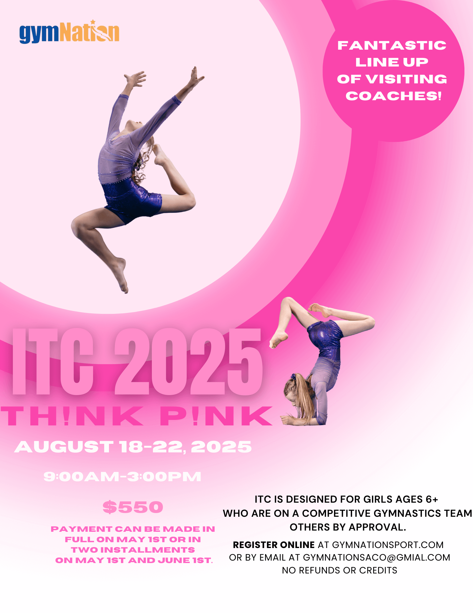 Intensive Gymnastics Training Camp | Gym Nation Saco, Maine